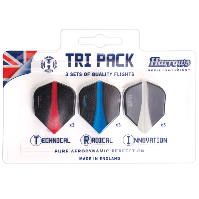Harrows Tri-Pack Flights – Dart Scene Ltd