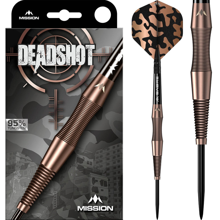 Mission Dead Shot Darts - Steel Tip - 95% Tungsten - Bronze – Dart ...