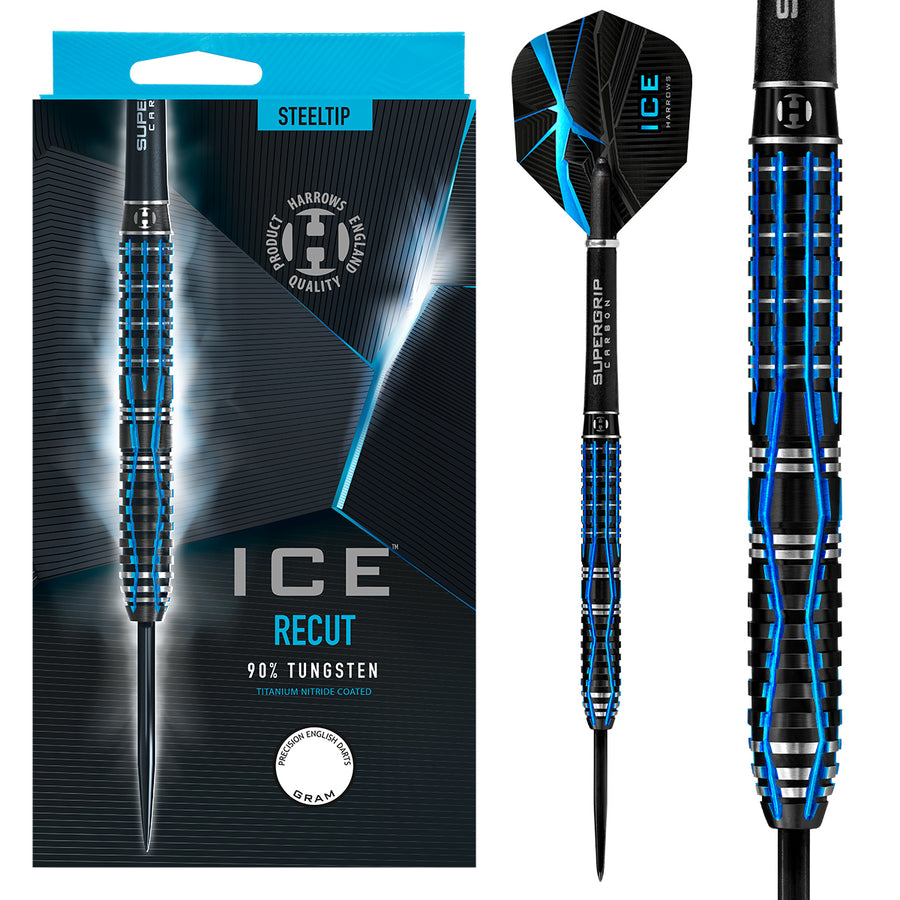 Ice Recut 90% Tungsten Steel Tip Darts by Harrows – Dart Scene Ltd