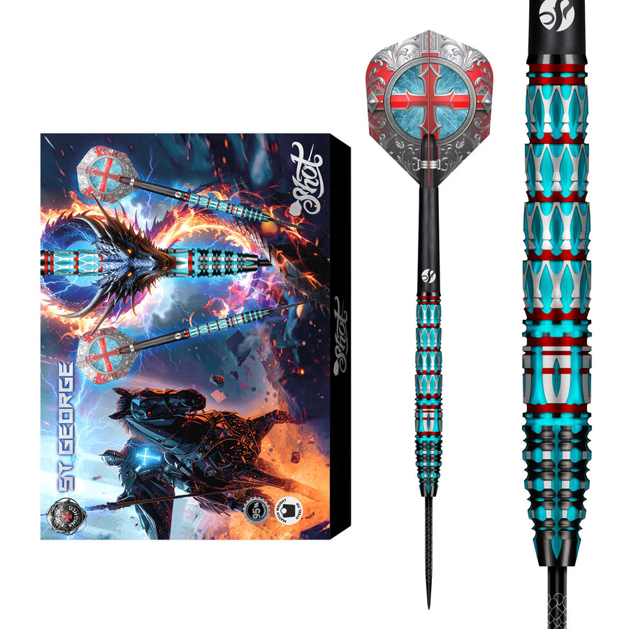 Shot Future Knights St George 95% Tungsten Steel Tip Darts – Dart Scene Ltd